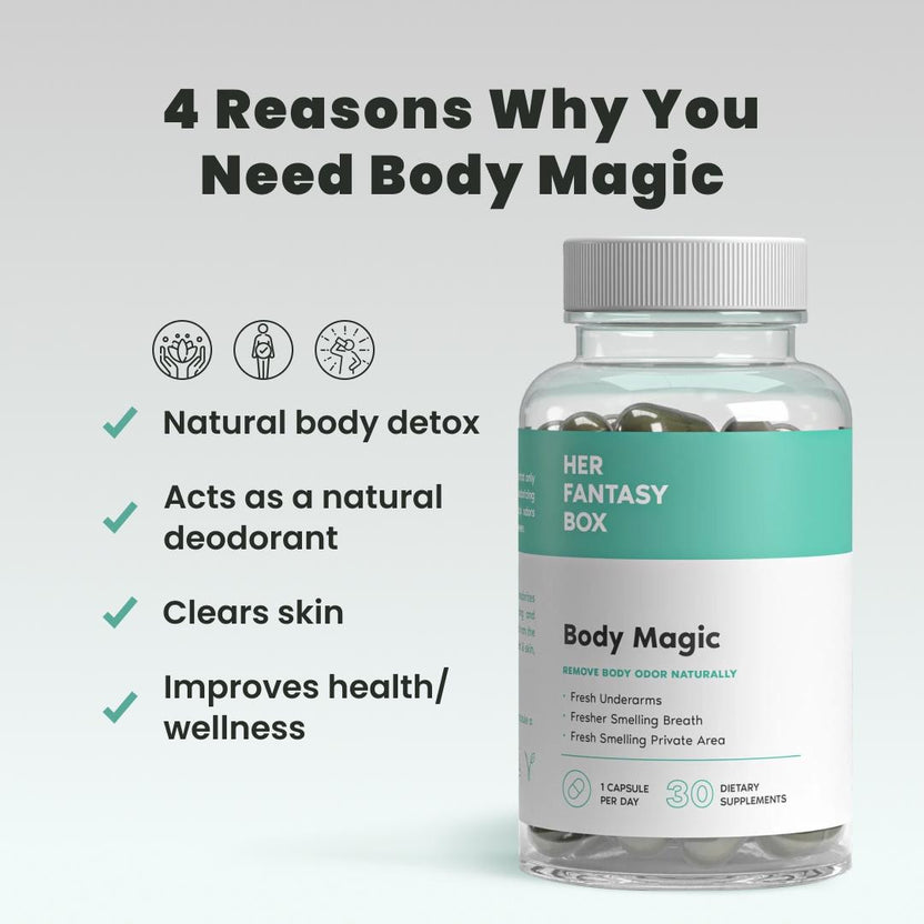 Body Magic Chlorophyll Supplement for Feminine Odor - 3 Pack| Vegan ...