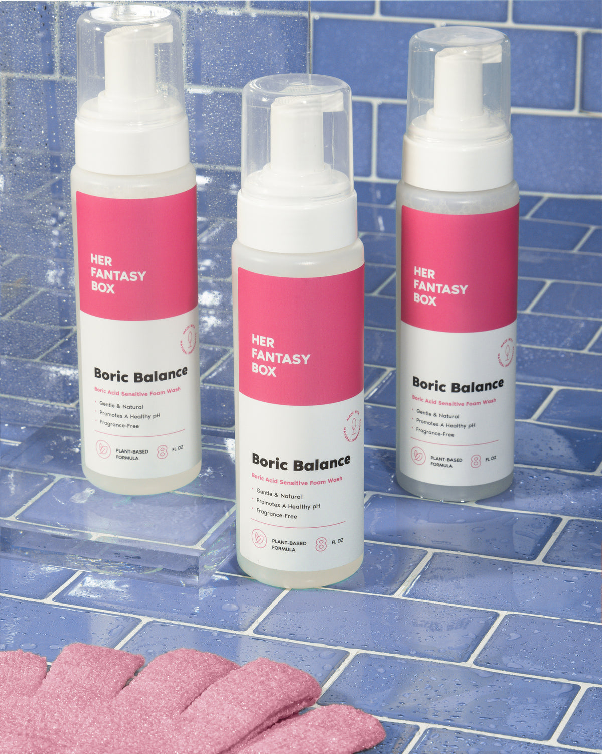 Boric Balance Natural Vaginal Wash - 3 Pack | Moisturizing Foam Wash ...