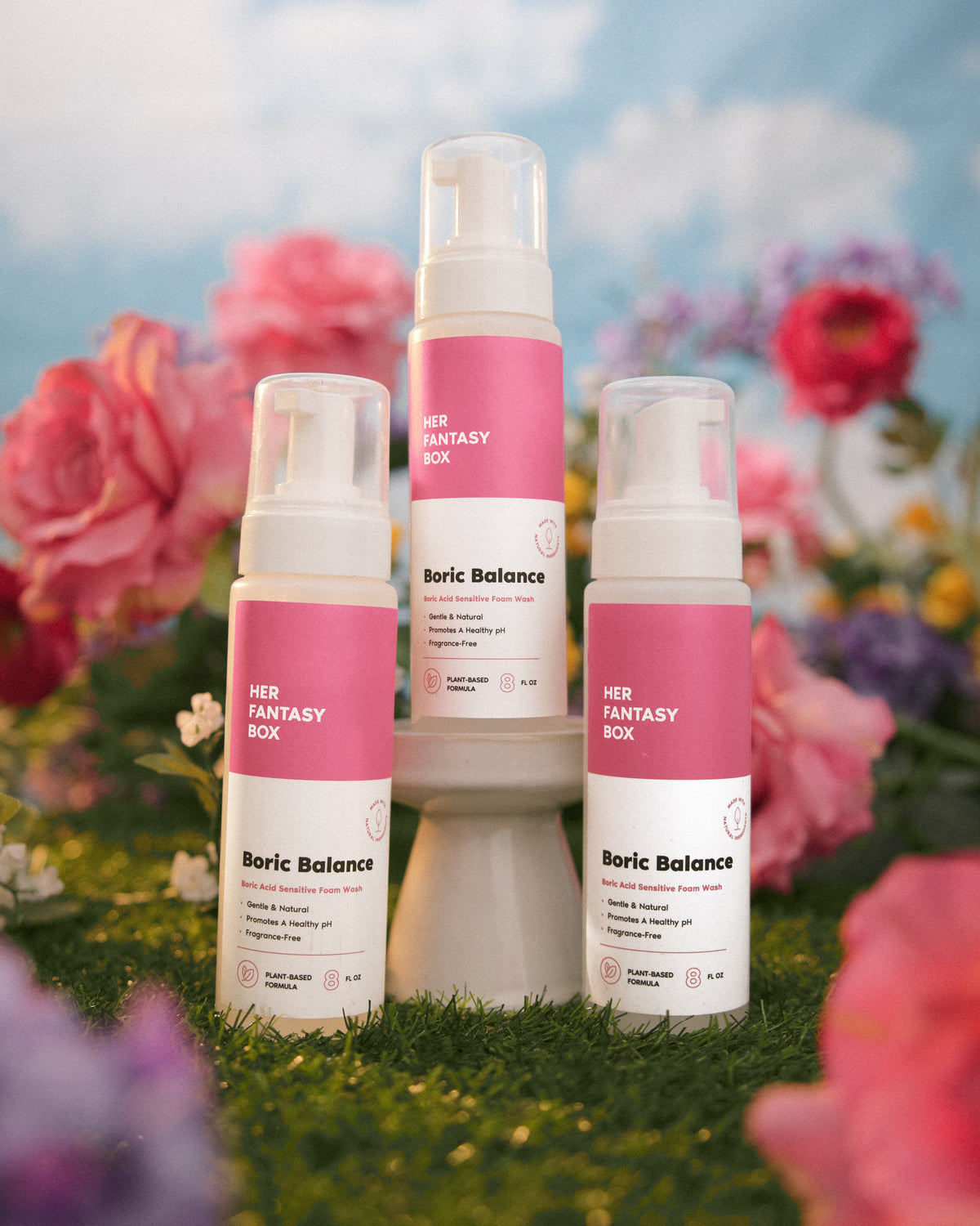 Boric Balance Natural Vaginal Wash - 3 Pack | Moisturizing Foam Wash ...