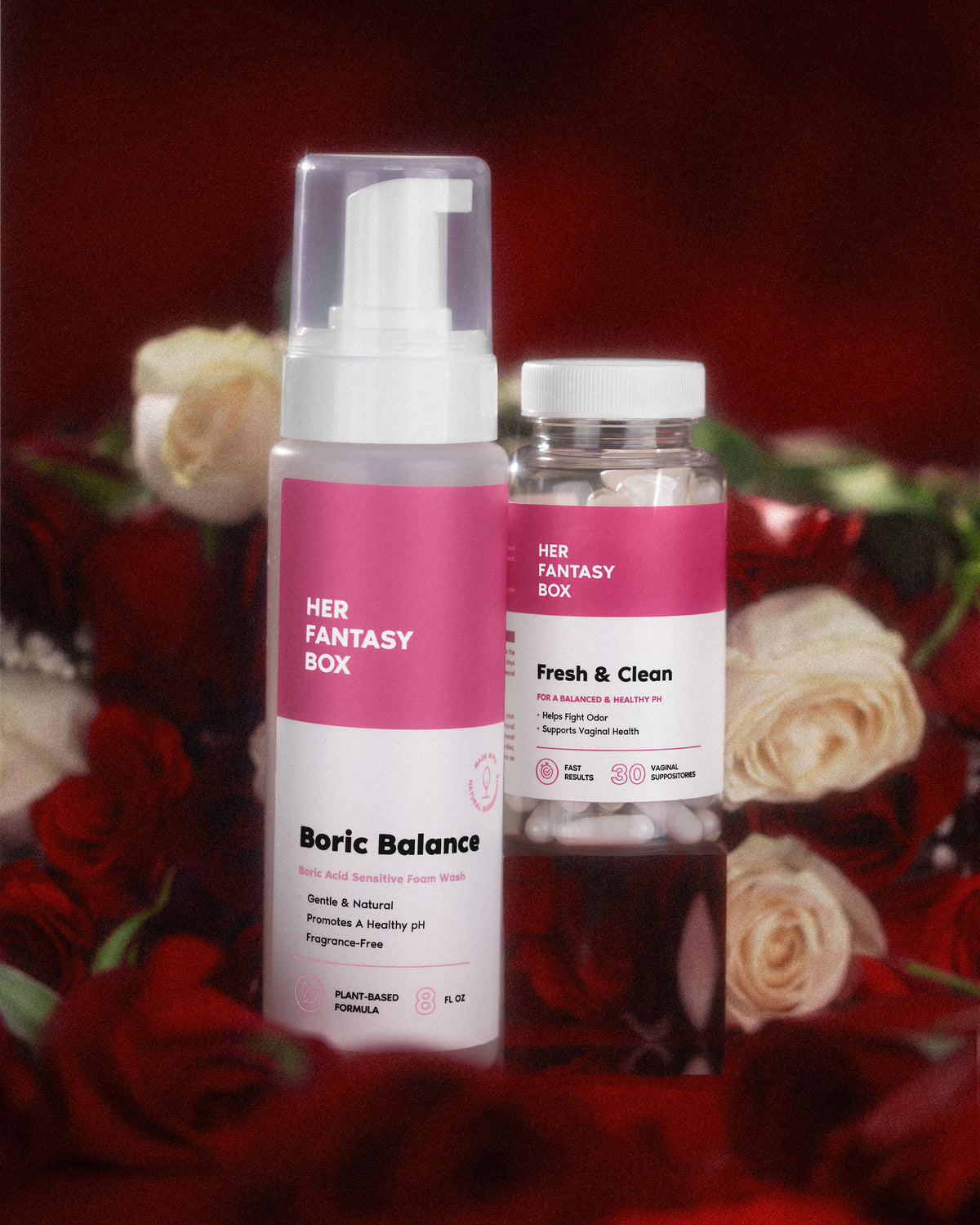 Boric Acid Vaginal Wash & Suppository Duo | Fresh & Clean Kit by Her ...