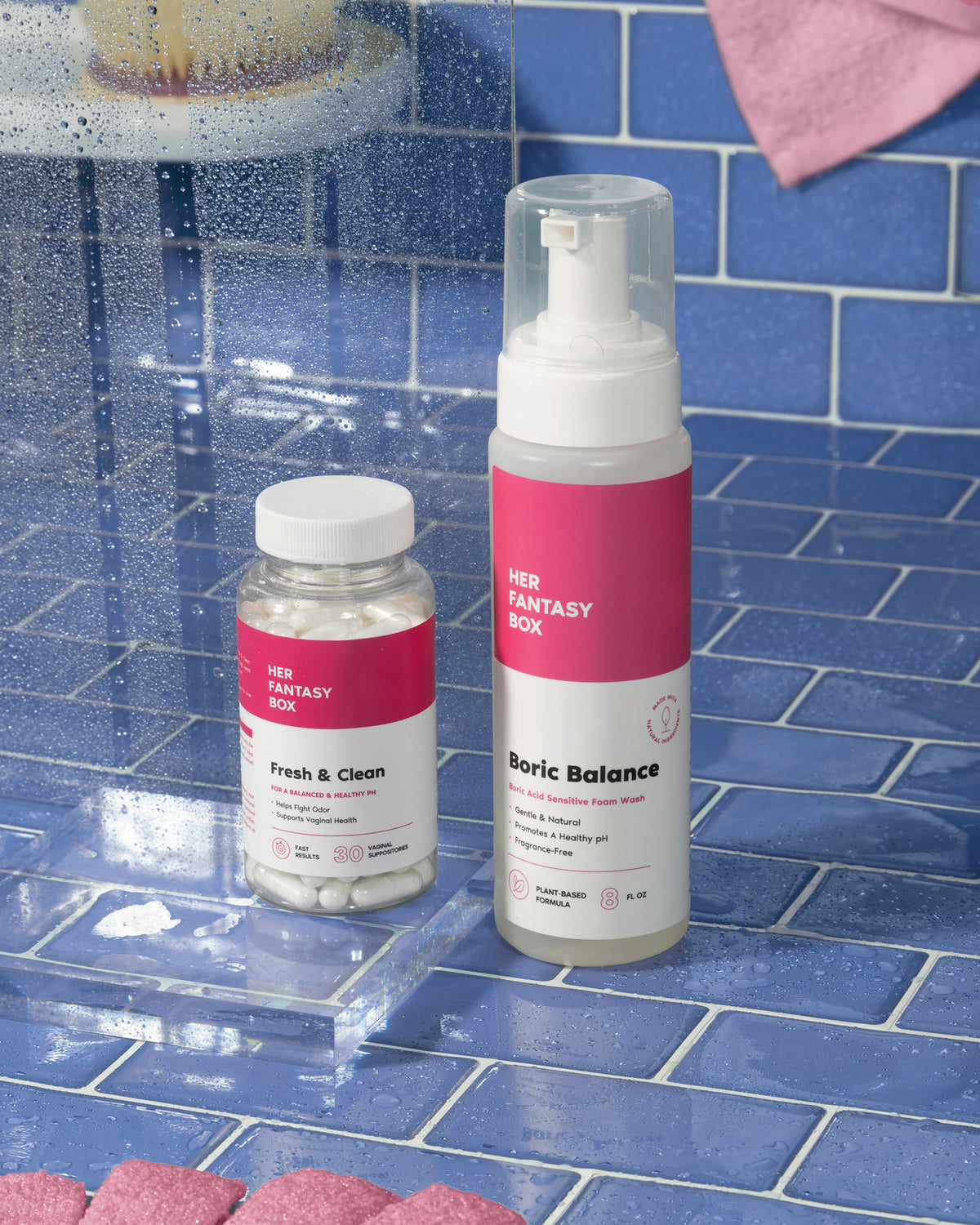 Boric Acid Vaginal Wash & Suppository Duo | Fresh & Clean Kit by Her ...