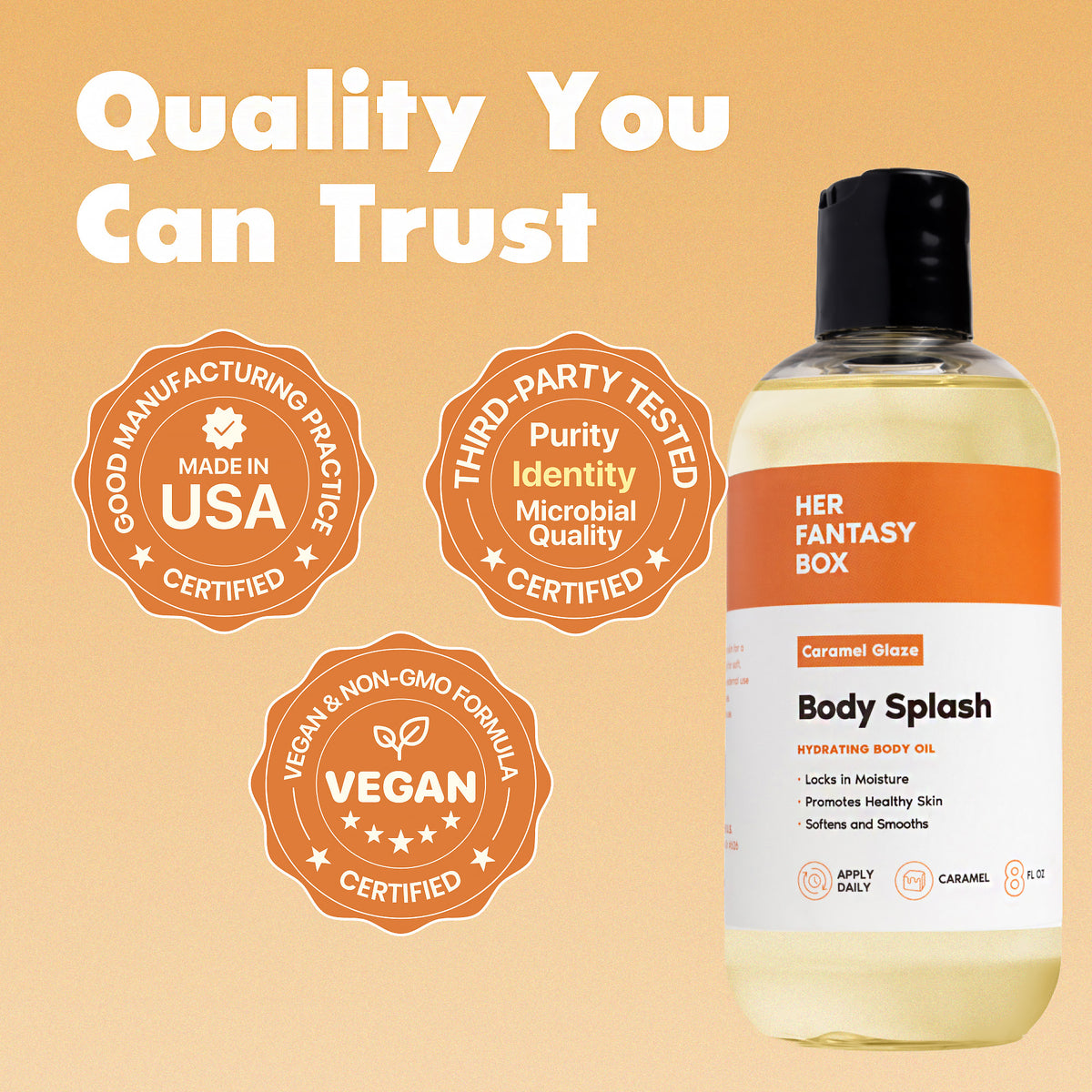 Her Fantasy Box | Body Splash - Skin Smoothing Body Oil Caramel Glaze