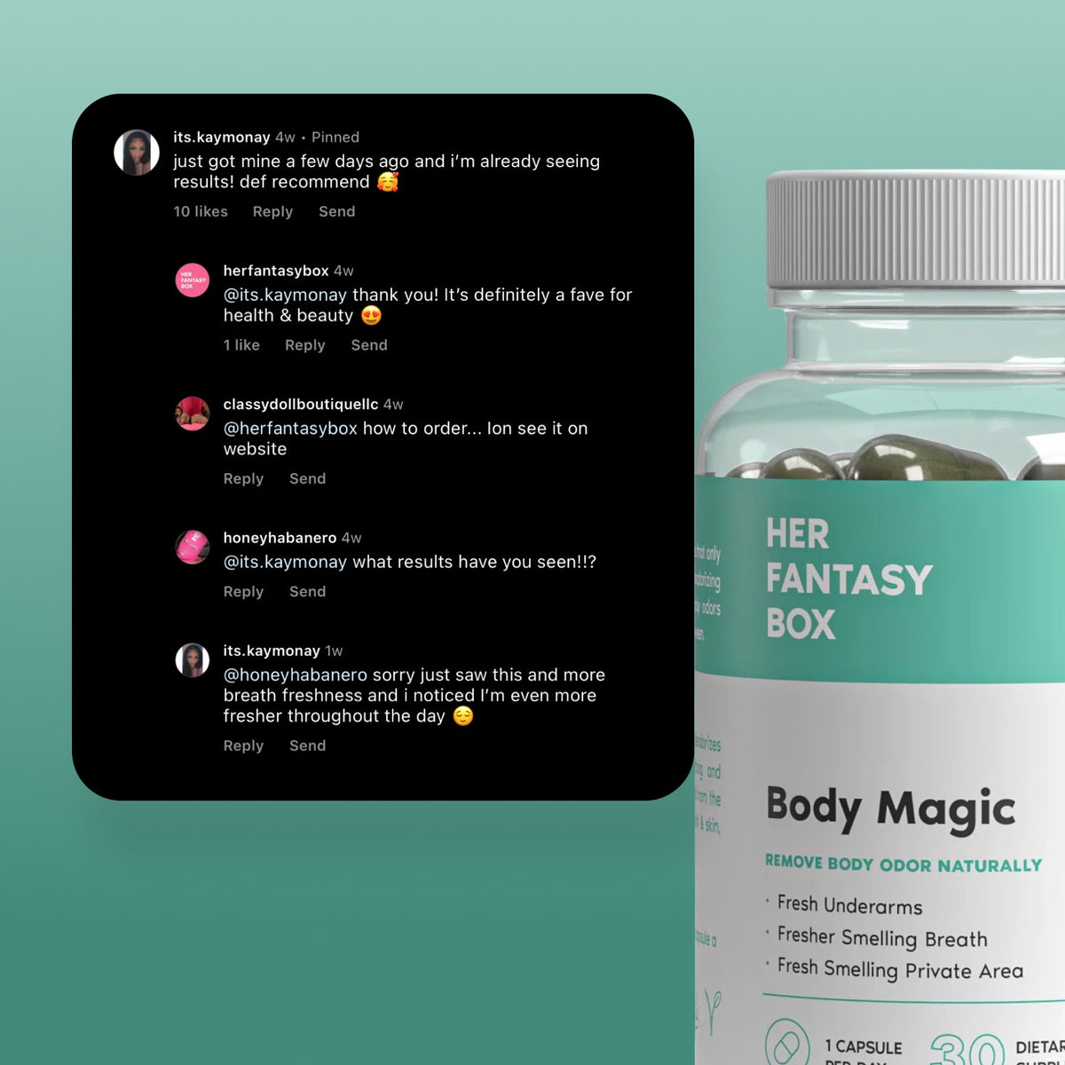 Chlorophyll Pill for Vaginal & Body Odor | Vegan Supplement | Body ...